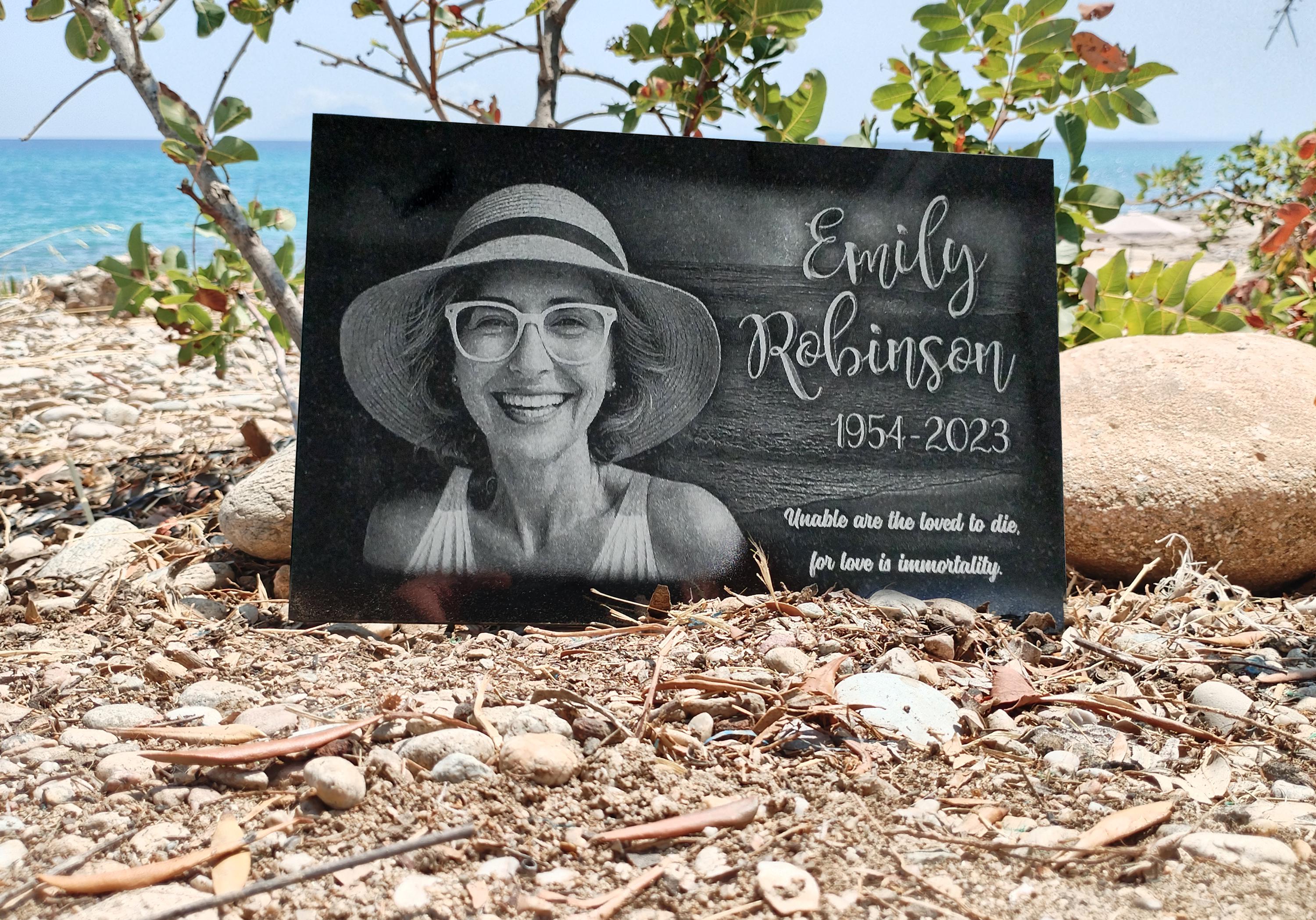 Custom Memorial Stone - in Loving Memory, Personalized Grave Garden ...
