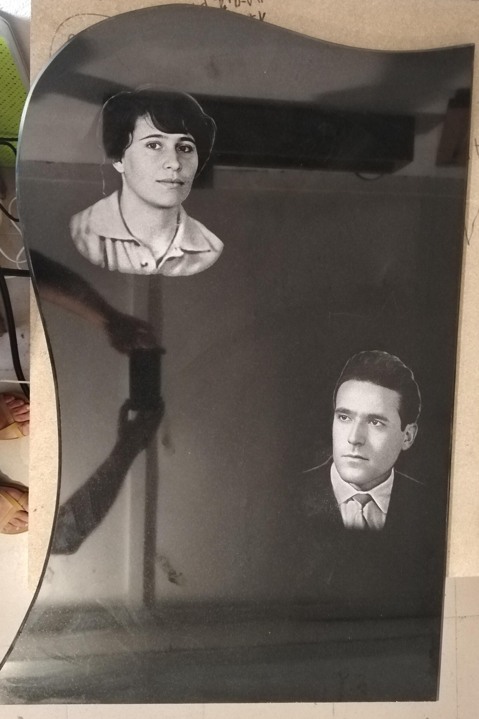 Human Headstone, Granite Headstone, Diamond Engraved - Etsy