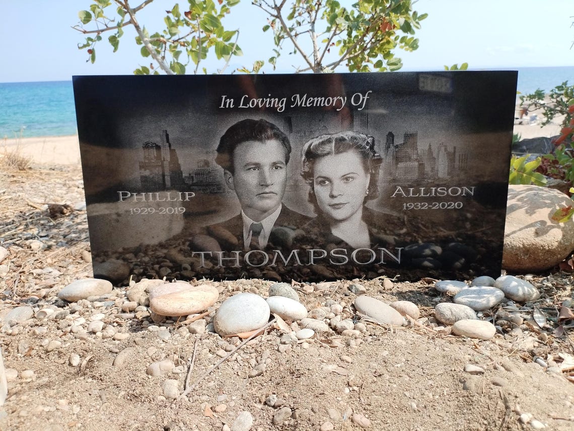 Human Headstone, Granite Headstone, Diamond Engraved - Etsy