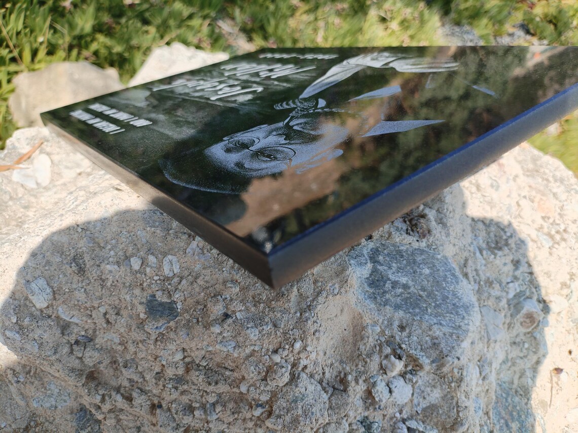 Human Headstone, Granite Headstone, Diamond Engraved - Etsy