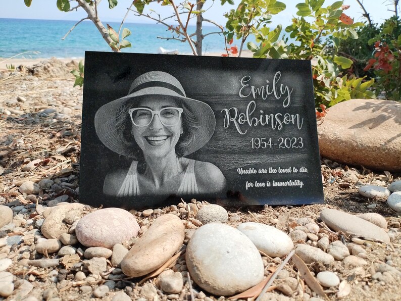 Custom Memorial Stone - in Loving Memory, Personalized Grave Garden ...