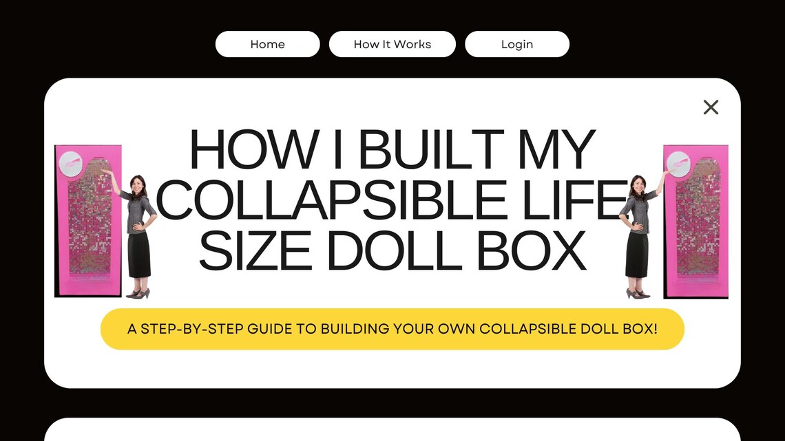 Doll Box Template, Life Size Doll Box, DIY Tutorial, Recipe on How to ...