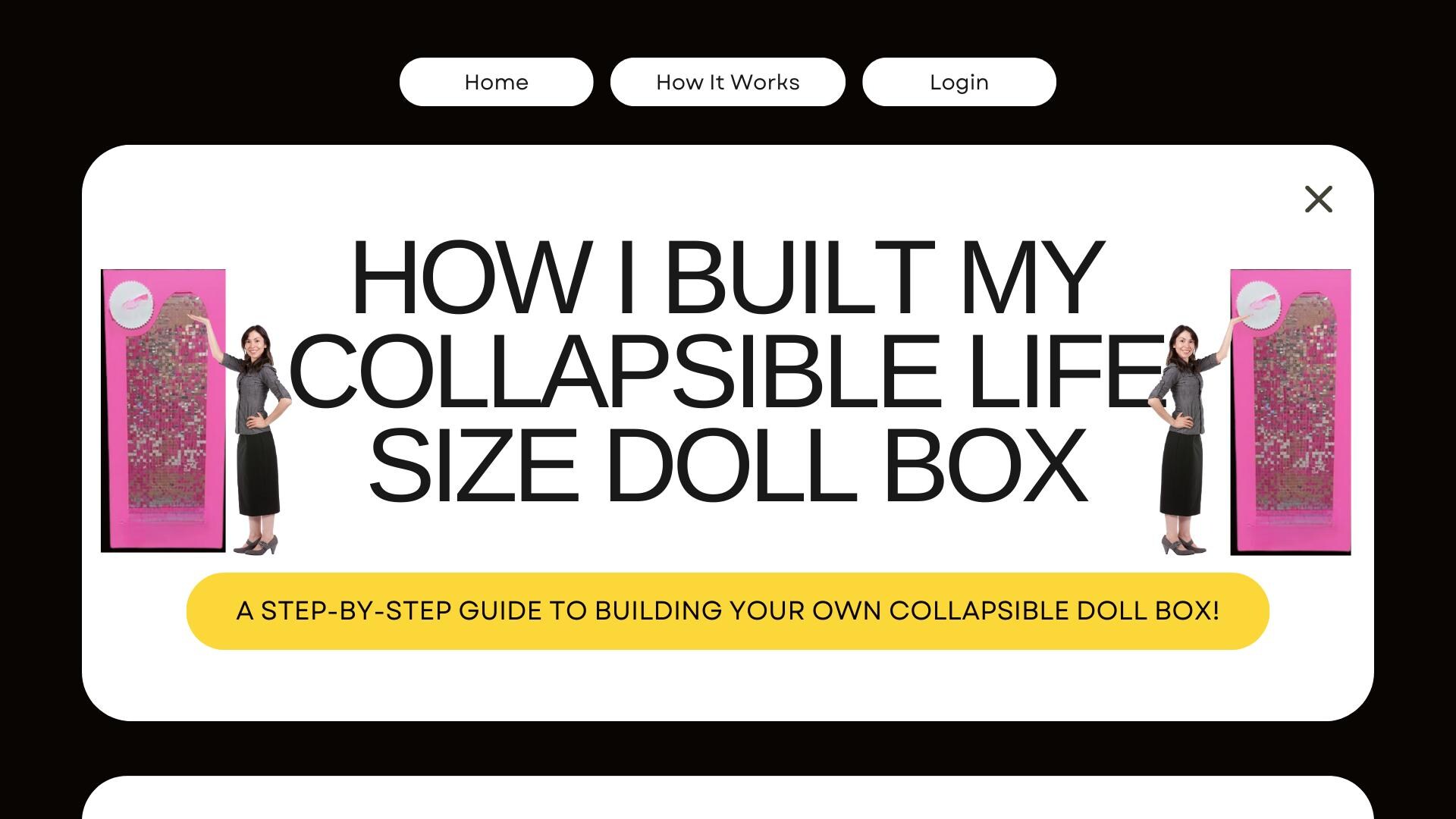 Doll Box Template, Life Size Doll Box, DIY Tutorial, Recipe on How to ...