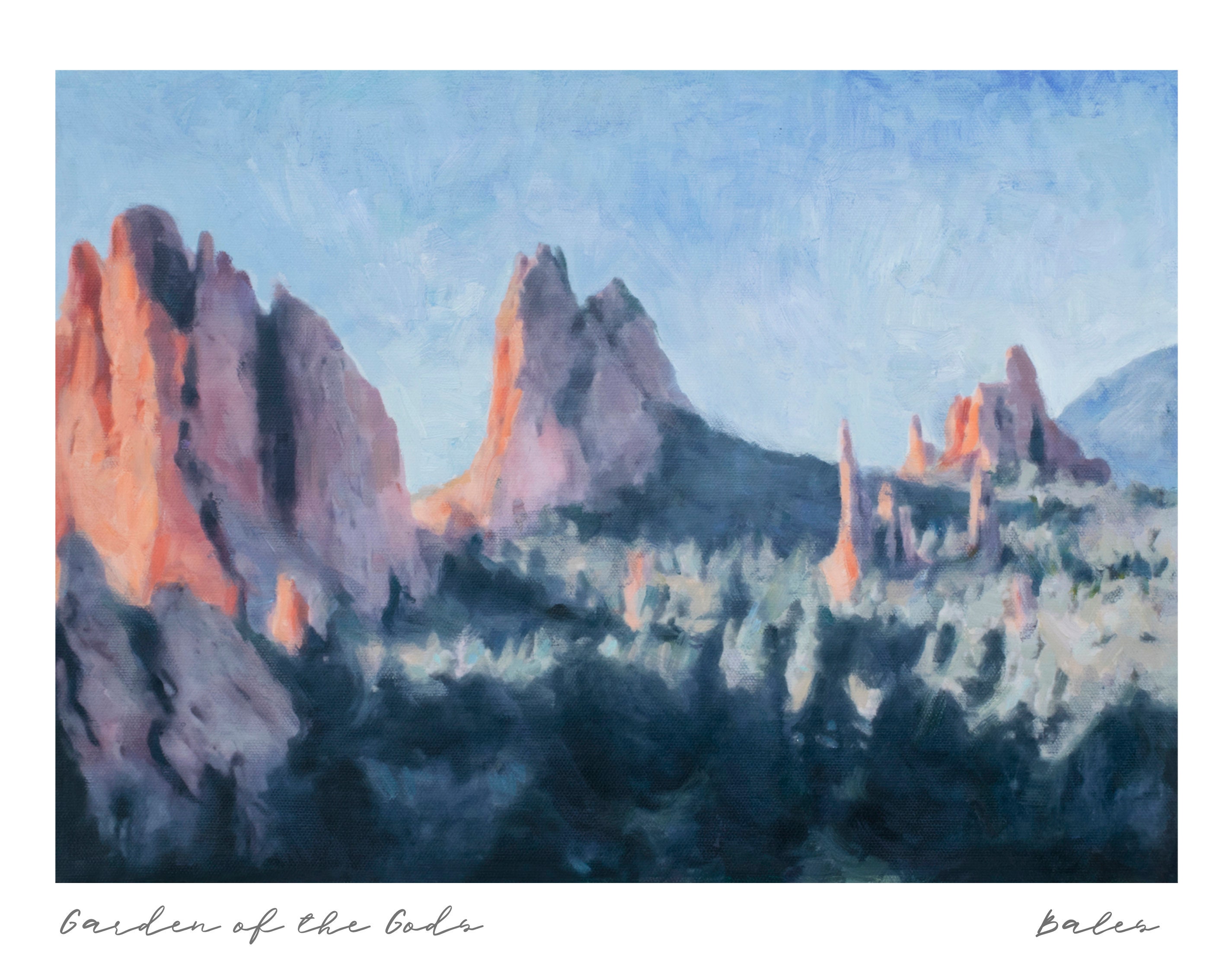 Garden of the Gods Red Rocks Landscape Painting Archival | Etsy