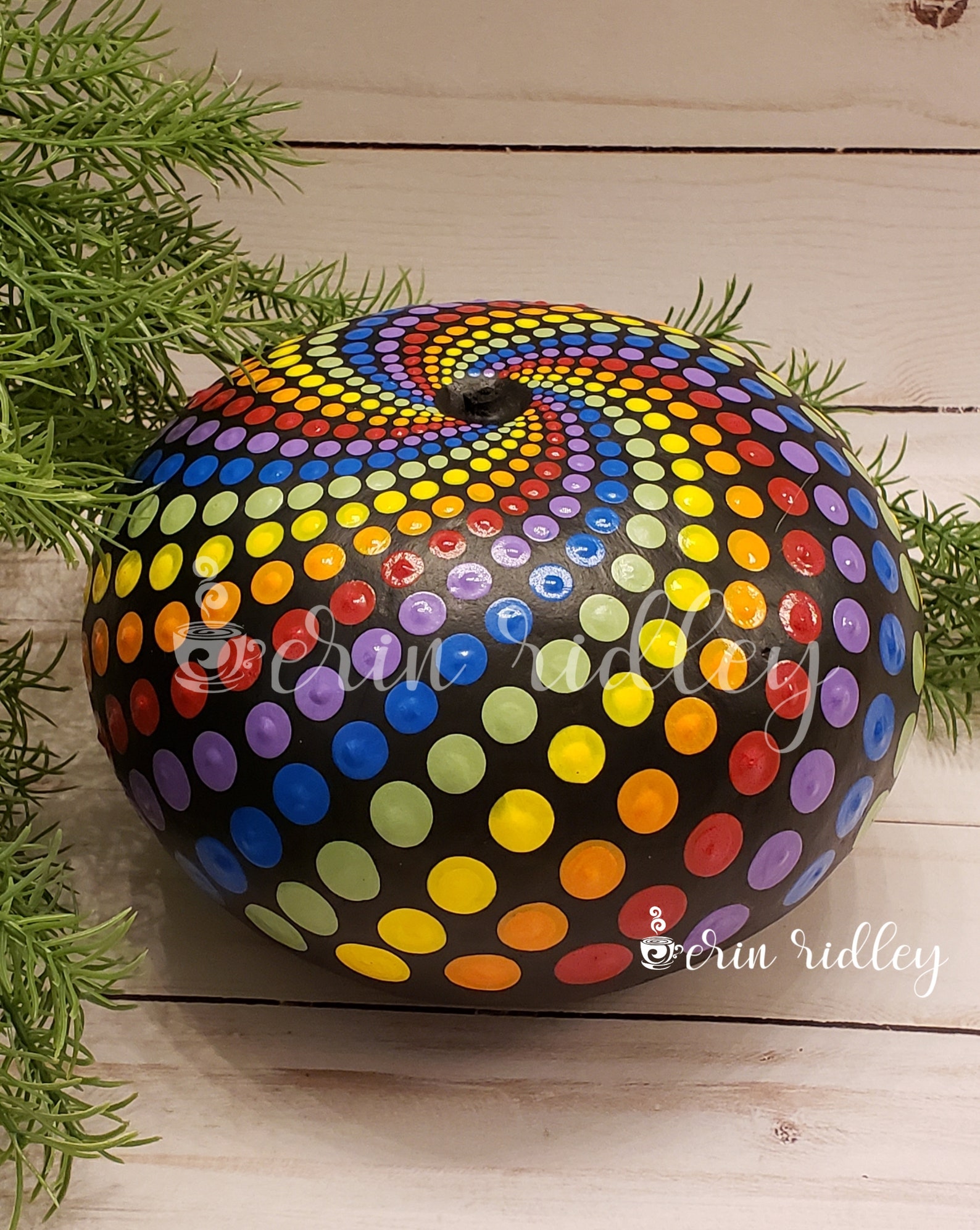 Rainbow Spiral Pattern Dot Mandala Tutorial Dot Painting | Etsy