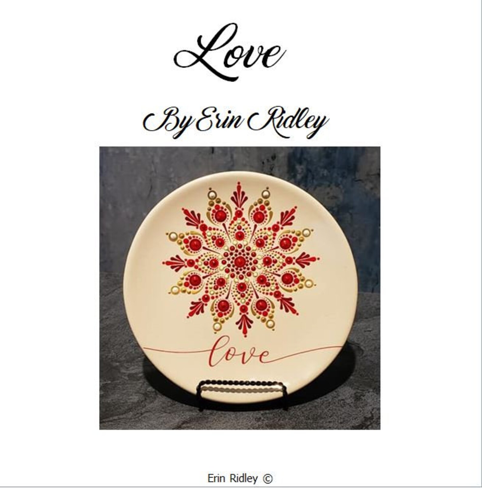 Love Pattern Dotting Pattern Mandala Pattern Dot Painting | Etsy