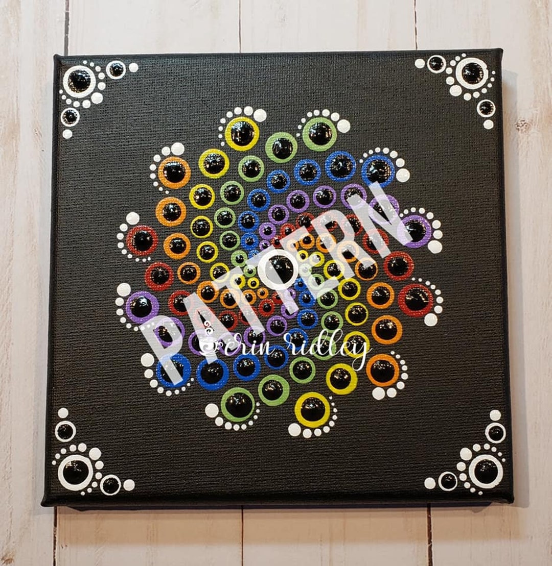 Rainbow Spiral, Pattern, Dot Mandala Tutorial, Dot Painting ...