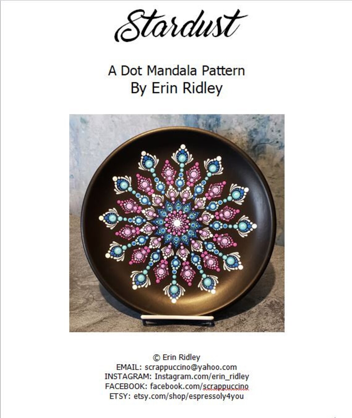 Stardust Pattern Dotting Pattern Mandala Pattern Dot - Etsy