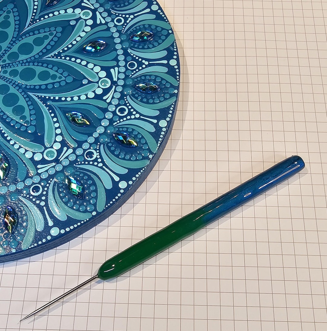 Teal-green Dot Art Needle Tool for Swishing and Micro Dotting, Erin ...