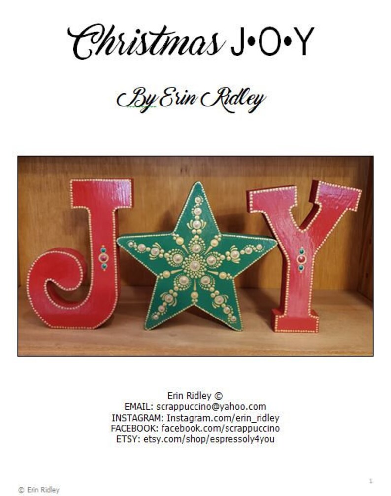 JOY Pattern Dotting Pattern Christmas DIY Mandala - Etsy