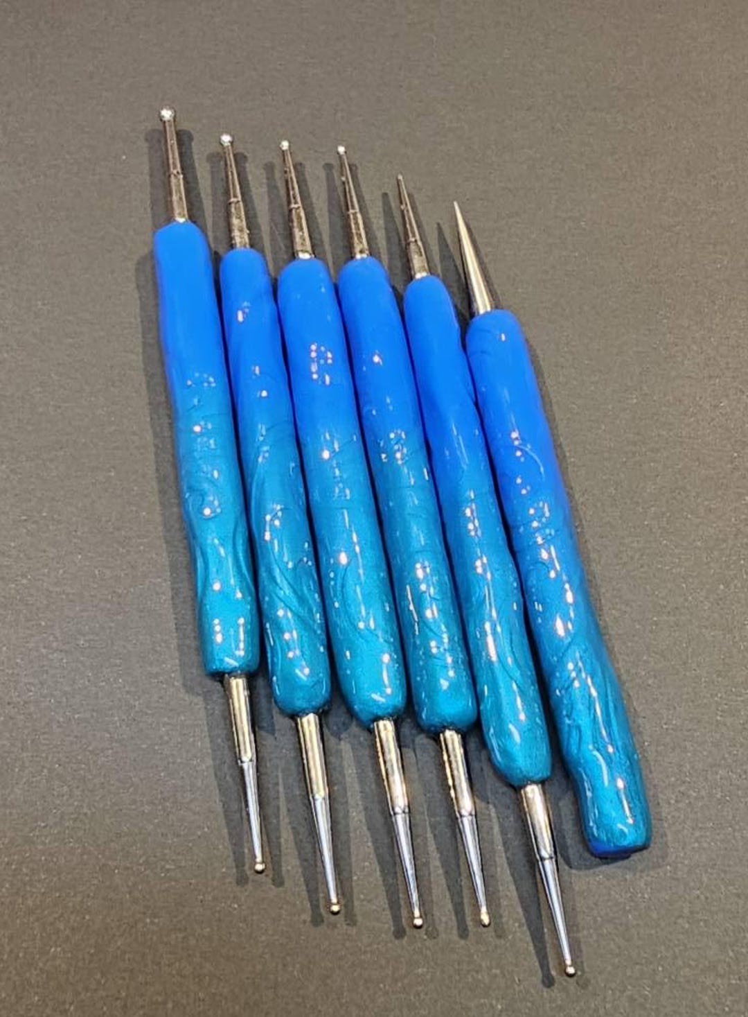 Mandala 6 Pc Ball Stylus and Needle Tool Set, Blue-turquoise, Dotting ...