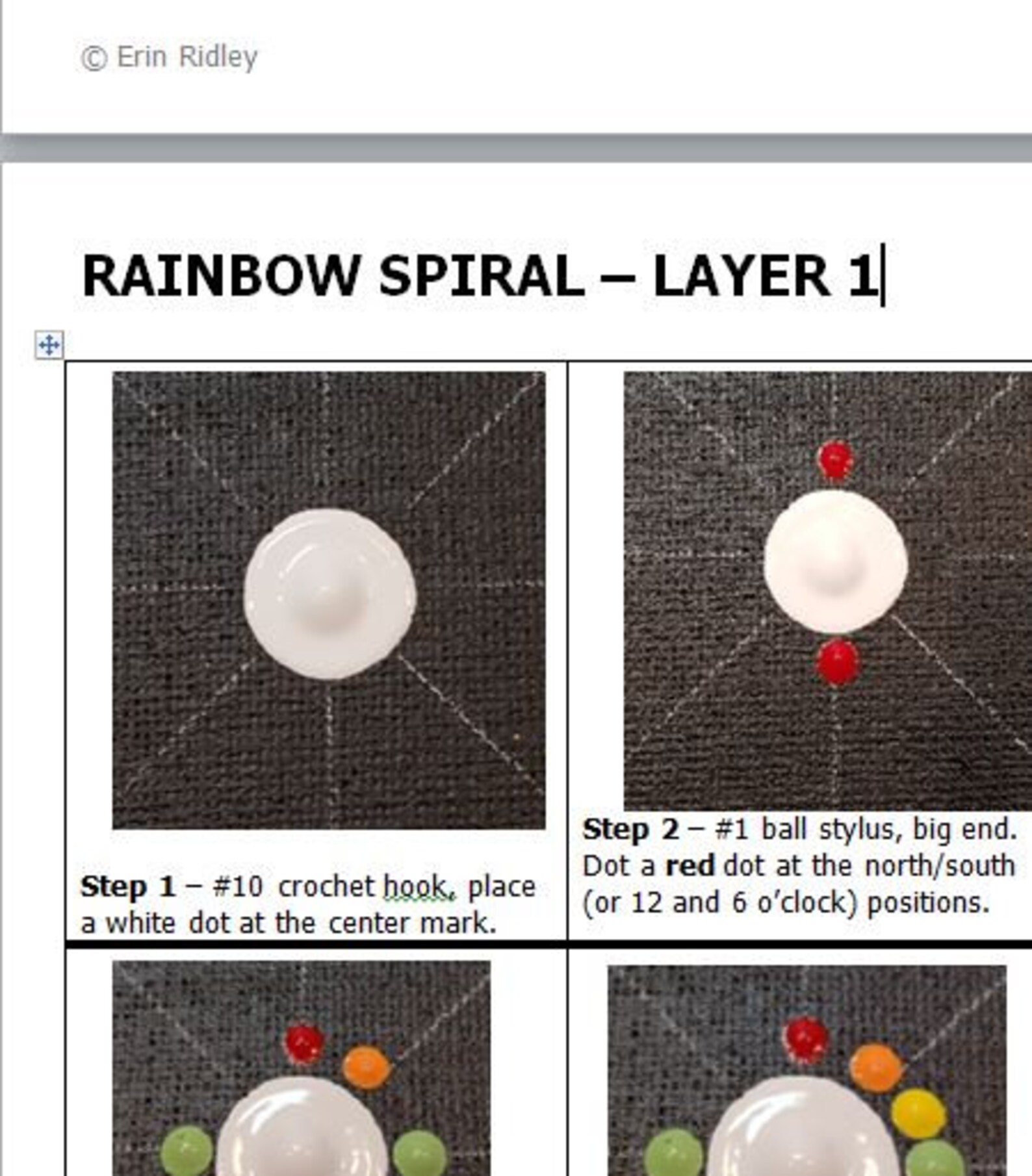 Rainbow Spiral Pattern Dot Mandala Tutorial Dot Painting | Etsy