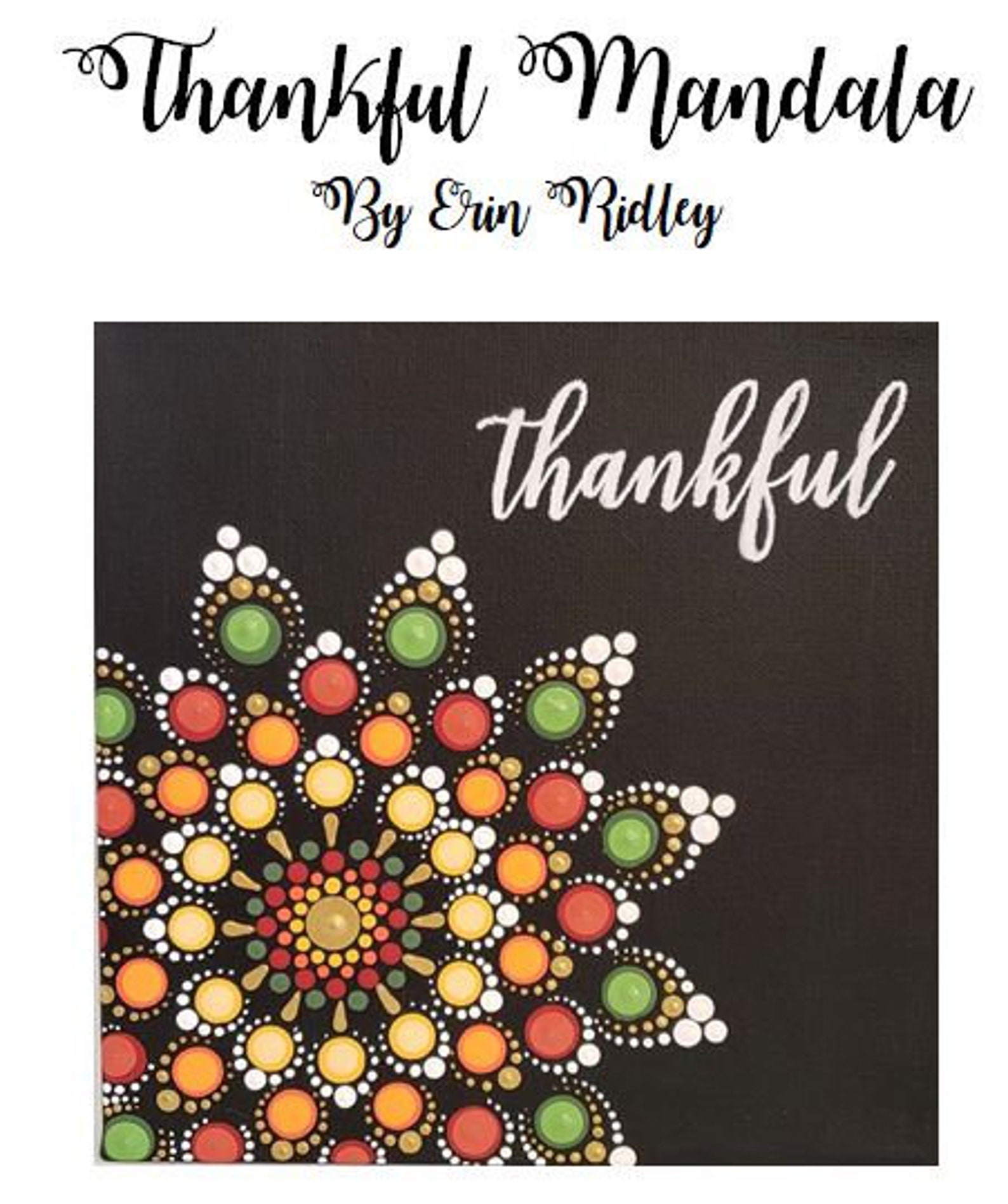 Thankful Pattern Dotting Pattern Mandala Pattern Dotting - Etsy