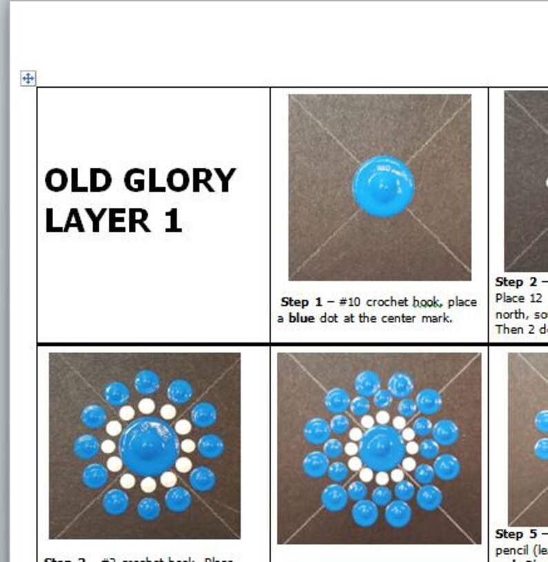 Old Glory Pattern Erin Ridley Dot Mandala Tutorial | Etsy