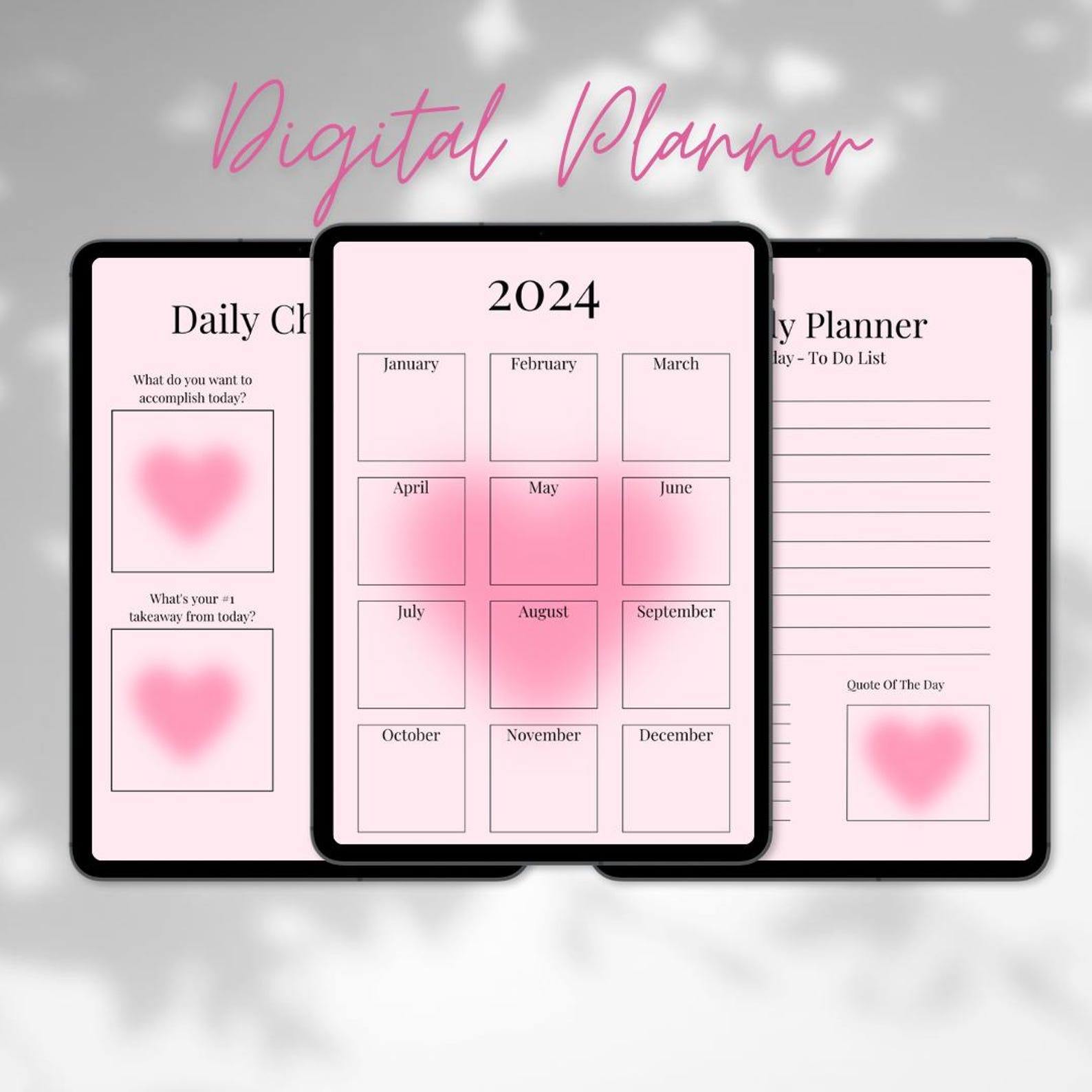 Pink Aura Digital Planner - Etsy