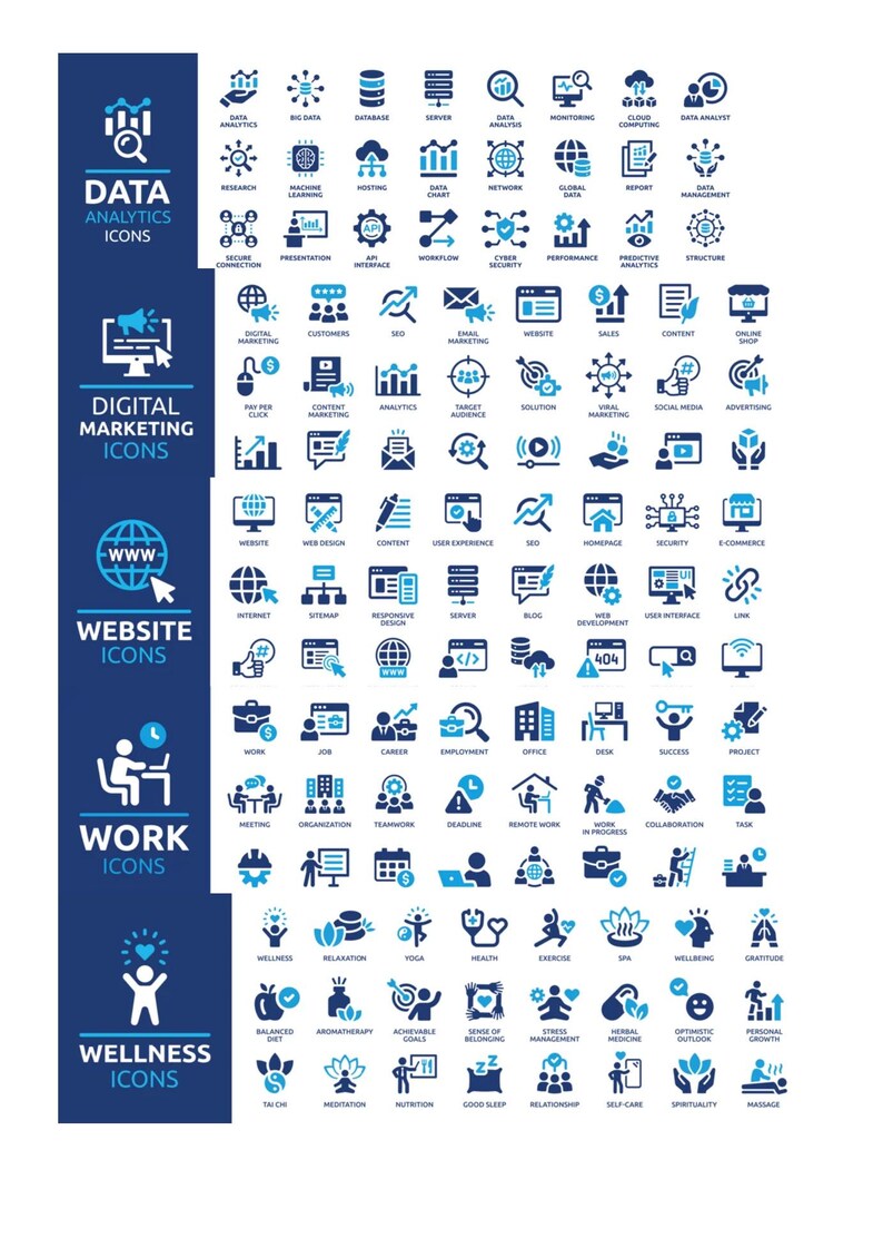 Business Icons Approx 3000 Mixed Icons for Powerpoint, Design, Brochure ...