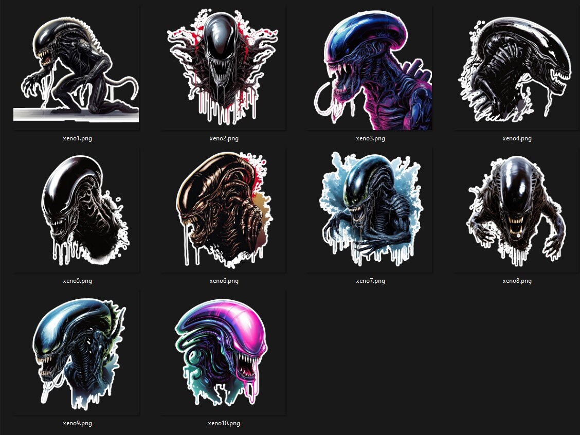 Alien, Xenomorph Design Bundle, Famous Celebrities Clipart Design ...