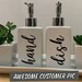 Hand Dish Decal Labels / Kitchen Decor / Hand Soap Label / Dish Soap ...