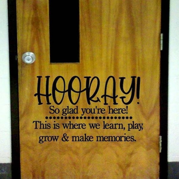 Welcome Door Decal - Etsy