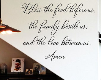 Kichen Blessing-dining Room Blessing Vinyl Wall Decor-bless - Etsy