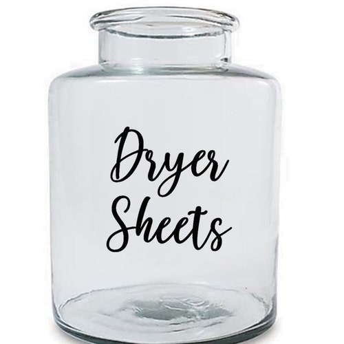 Dryer Sheets Label Decal / Laundry Room Decor / Dryer Sheets | Etsy