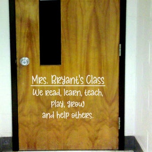 School Classroom Decal / Classroom Decor / Personalized Classroom ...