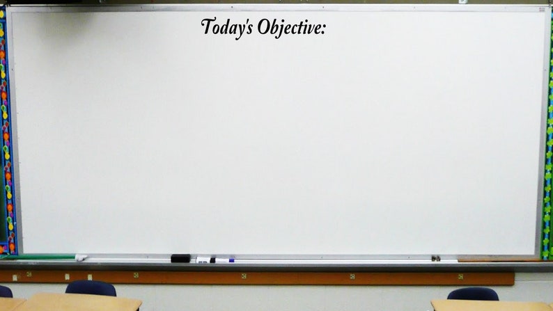 Today's Objective Decal / Whiteboard Decal / Teacher Desk | Etsy