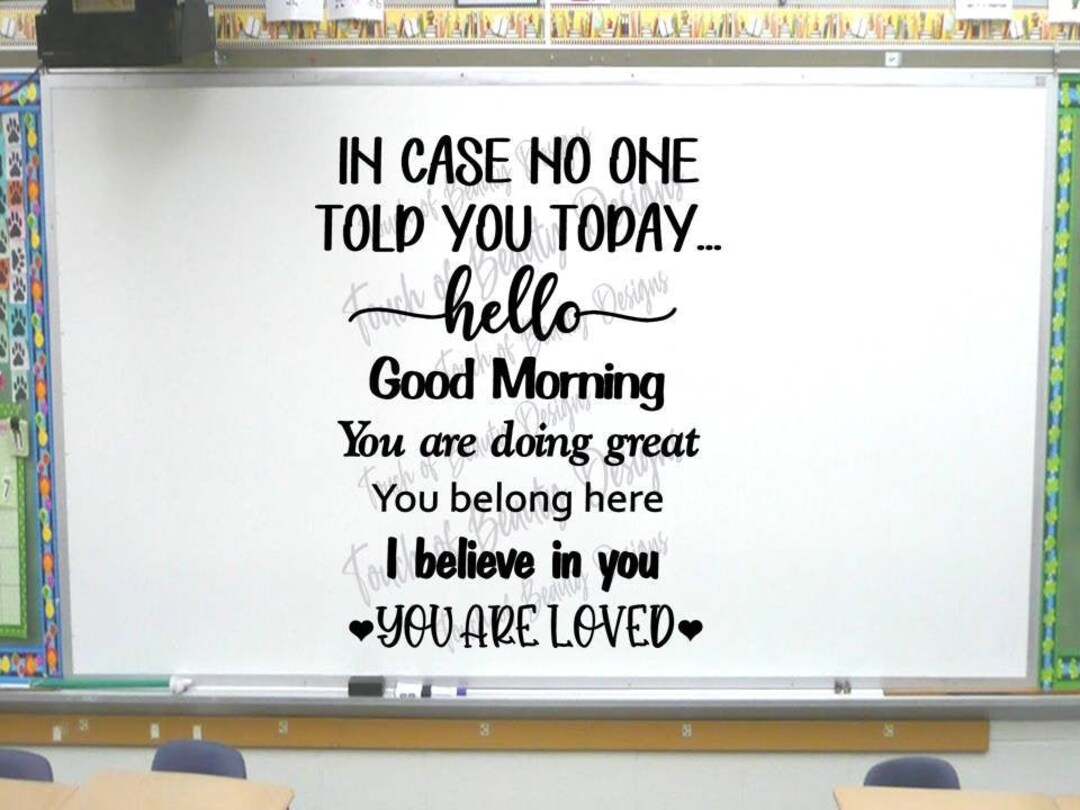 In Case No One Told You Decal / You Belong Here Wall Decal / School ...