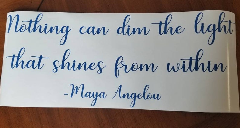 Nothing Can Dim the Light That Shines From Within Wall Decal / - Etsy