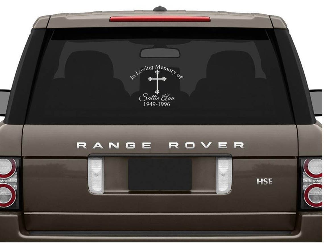 In Loving Memory Decal With Cross/memorial Car Decal/truck - Etsy