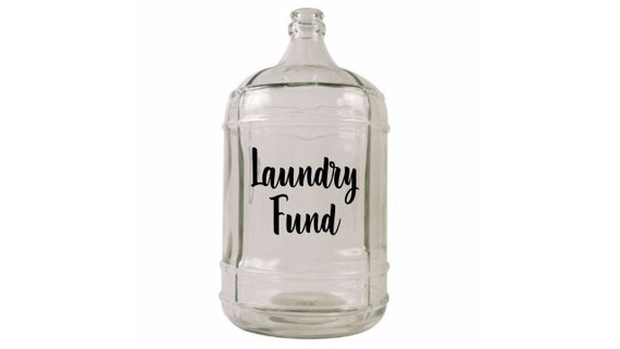 Laundry Fund Decal / Change Sticker Label / Lost Change Label | Etsy