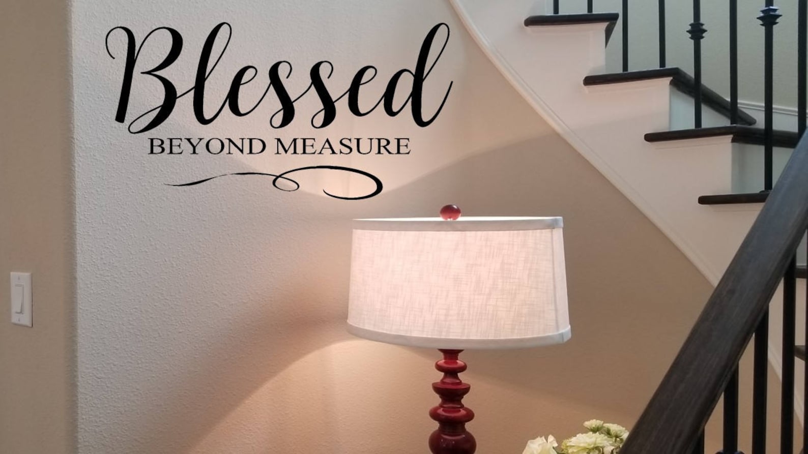 Blessed Beyond Measure Wall Decal/ Blessed Wall Words Gift/ - Etsy