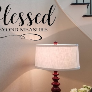 Blessed Beyond Measure Wall Decal/ Blessed Wall Words Gift/ Bible ...
