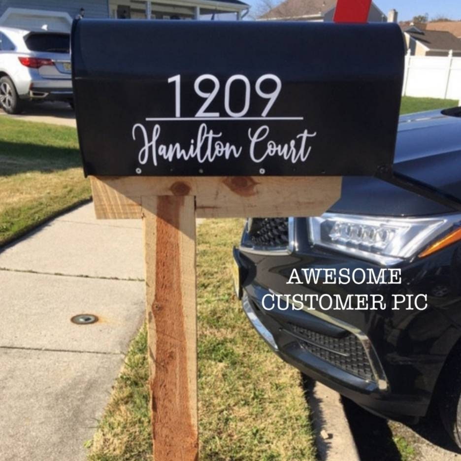 Modern Mailbox Decal / Custom Mailbox Decal / Mailbox Address Sticker ...