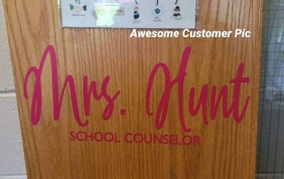 Personalized School Name Decal / Nurse Name Door Decal / - Etsy