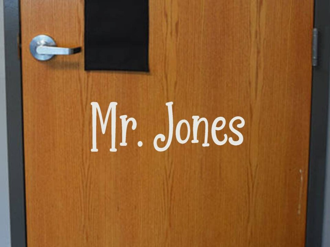 Whimsical Math Teacher Decal Sticker / Science Teacher Name Door Decal ...