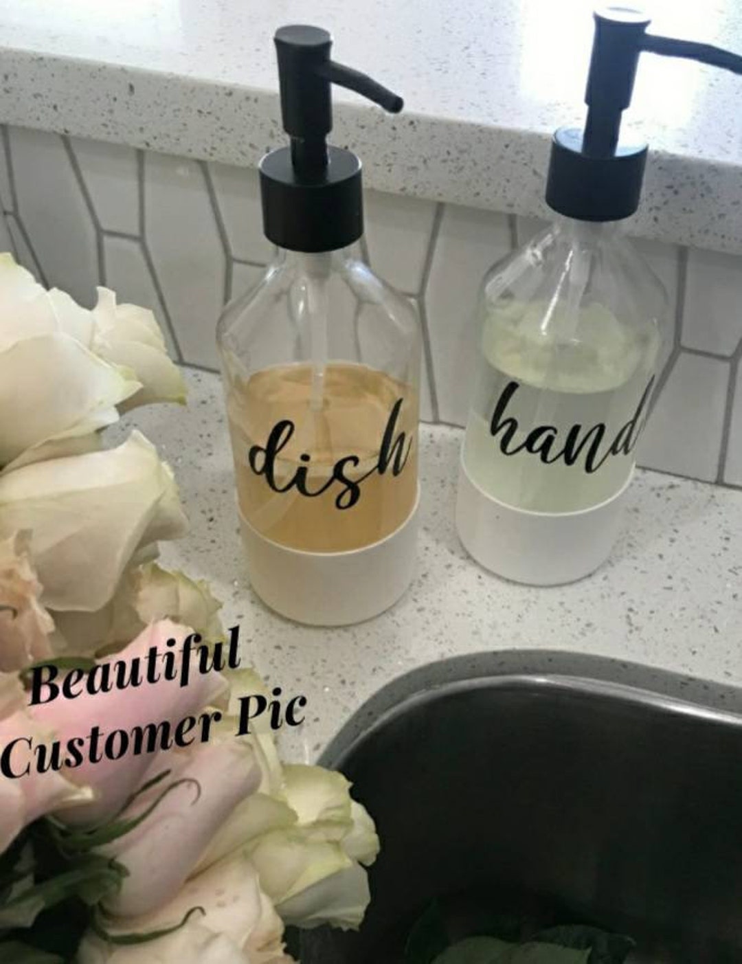 Soap Label Decals / Kitchen Decor / Hand Soap Label / Dish Soap Label ...