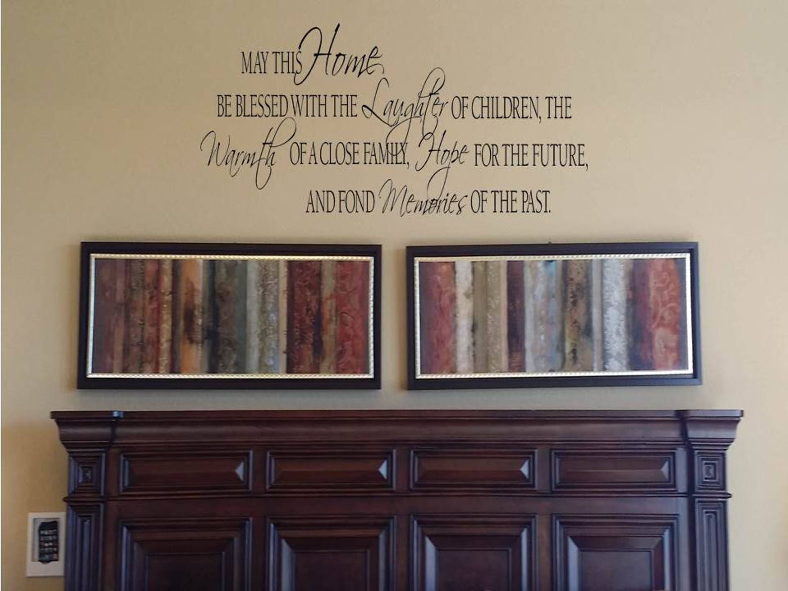 May This Home Be Blessed Wall Decal/ Laughter Warmth Hope Memories Wall ...