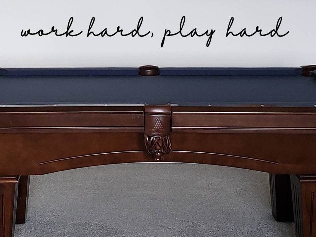Work Hard Play Hard Decal / Work Hard Decal / Play Hard Wall Sticker ...
