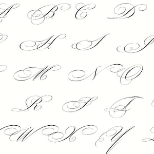 Wall Decal Quote Monogram Elegant Script Monogram Wall Decal - Etsy