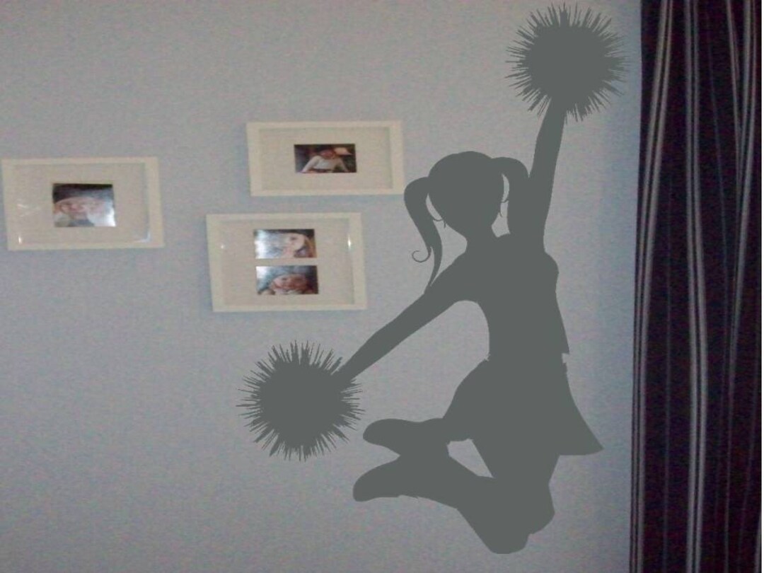 Extra Large Cheerleader Wall Decal/wall Sticker - Etsy