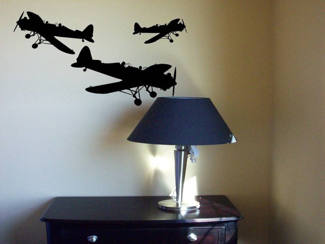 Double Cockpit Airplane Wall Decal Kit | Etsy