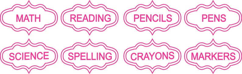 Teacher Label Decal Stickers / School Supply Labels / Classroom ...