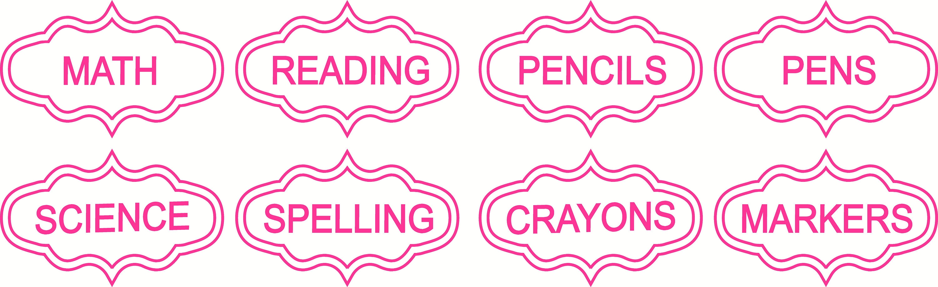 Teacher Label Decal Stickers / School Supply Labels / - Etsy