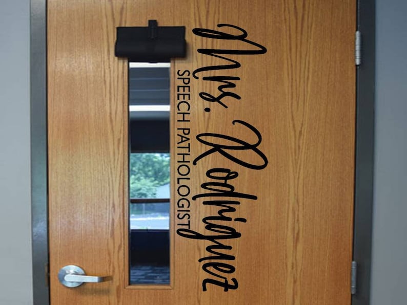Personalized School Name Decal / Nurse Name Door Decal / - Etsy