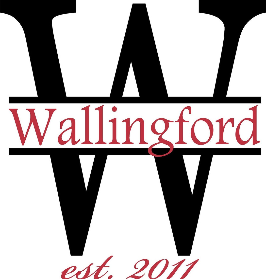 Extra Large Monogram Letter With Family Name and Date Wall Decal Wall ...