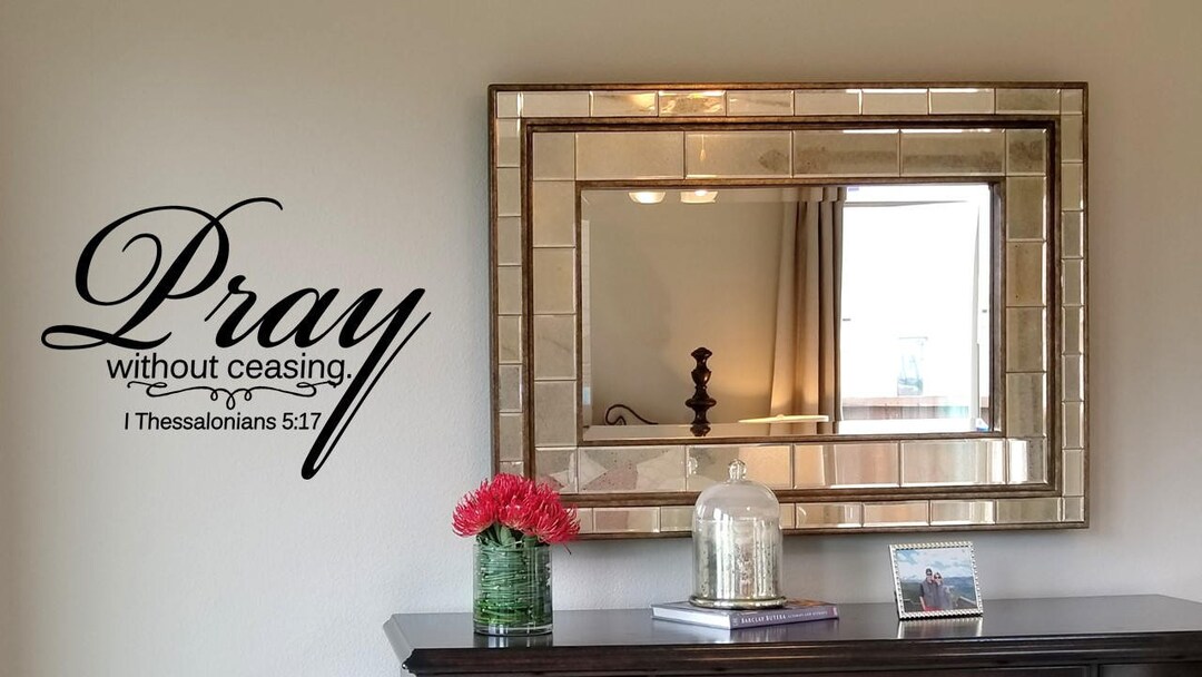 Pray Without Ceasing Wall Decal / Christian Wall Words / Inspirational ...
