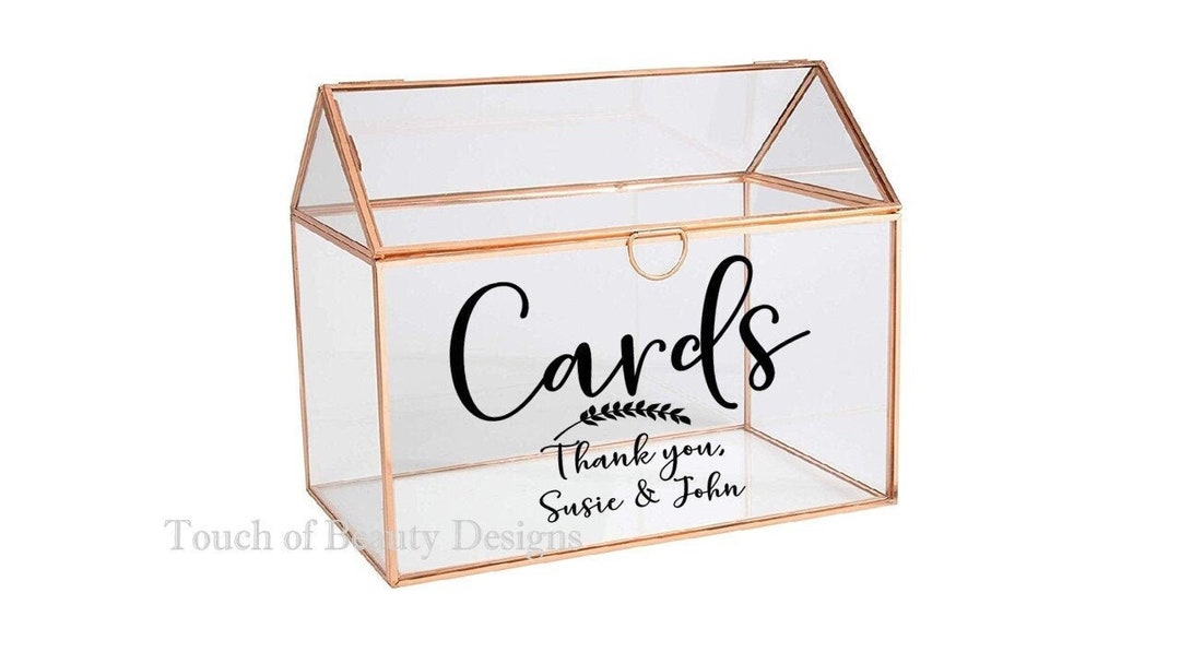 Wedding Card Box Decal / DIY Card Box Decal / DIY Wedding Sign Decal ...