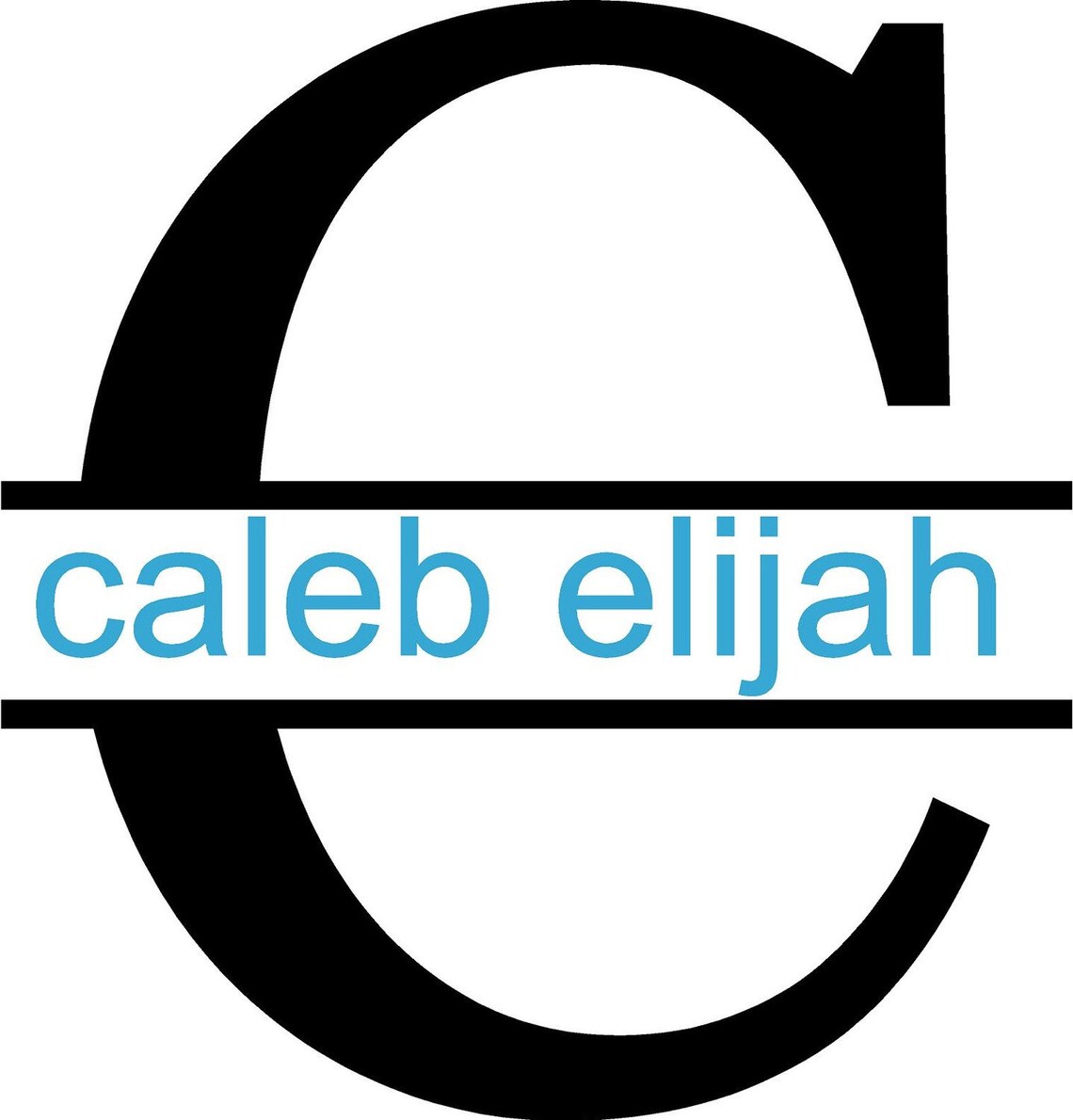 Wall Decal Quote Large Monogram Letter With First and Middle - Etsy