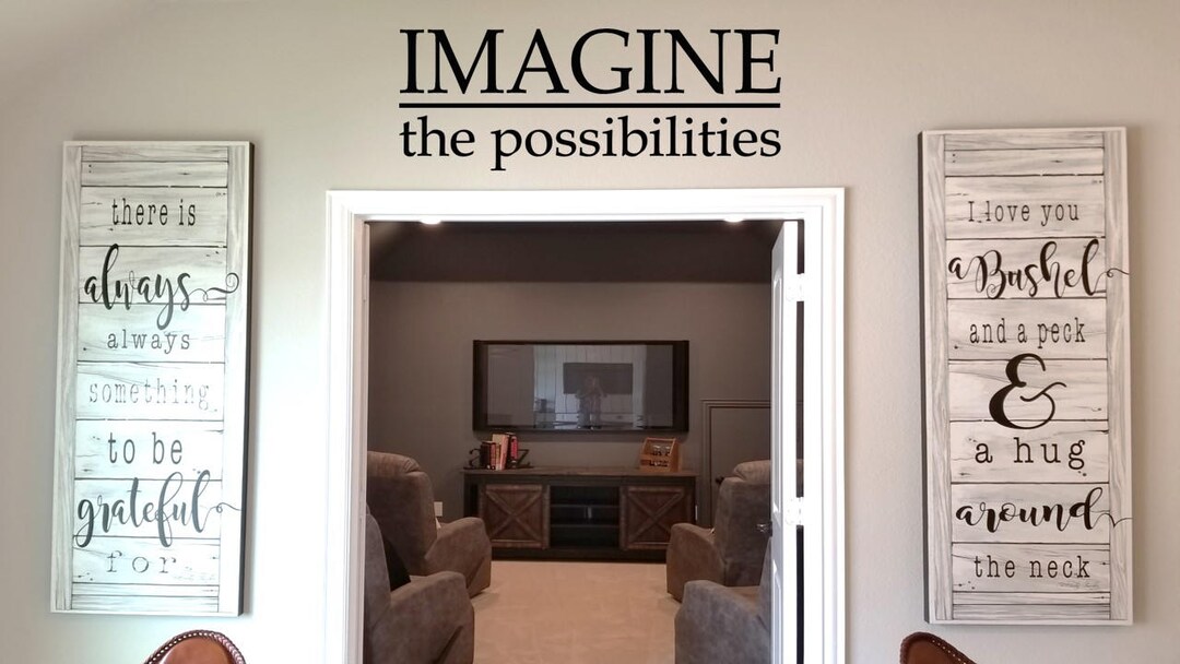 Imagine the Possibilities Wall Decal / Motivational Wall Words ...